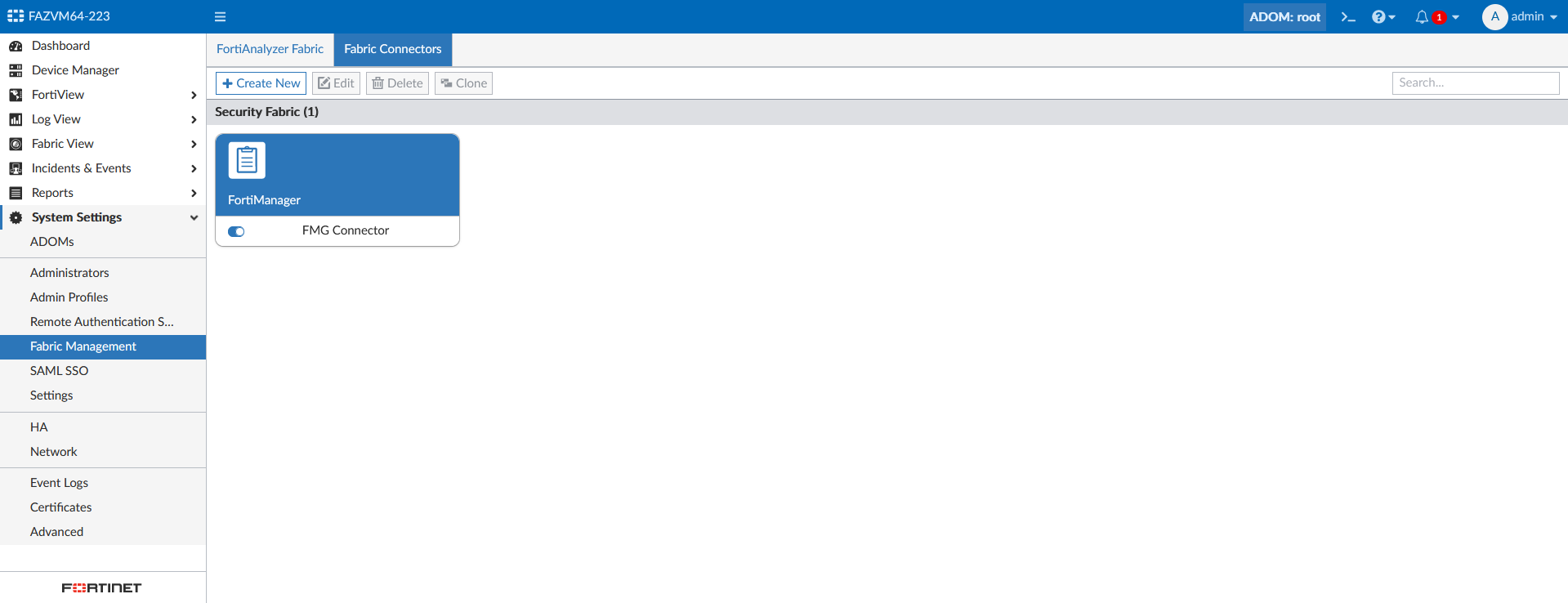Adding FortiAnalyzer devices using a fabric connection | FortiManager 7.6.1 | Fortinet Document ...
